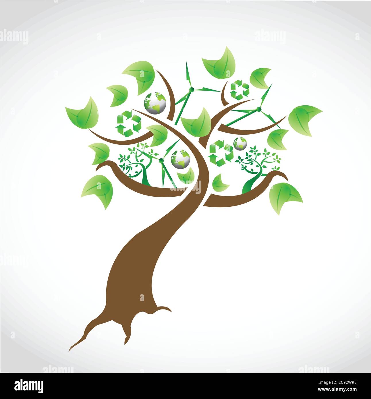 Natural concept tree illustration design over a white background Stock ...