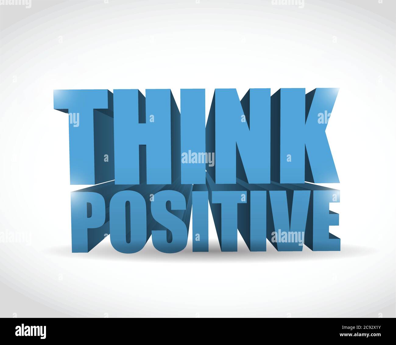 Think positive sign illustration design over a white background Stock ...