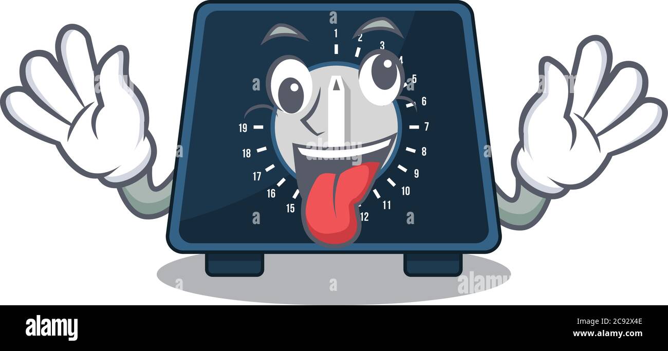 A mascot design of kitchen timer having a funny crazy face Stock Vector ...