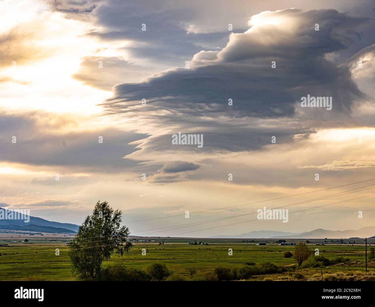 Blue sky with interesting clouds formations hi-res stock photography ...