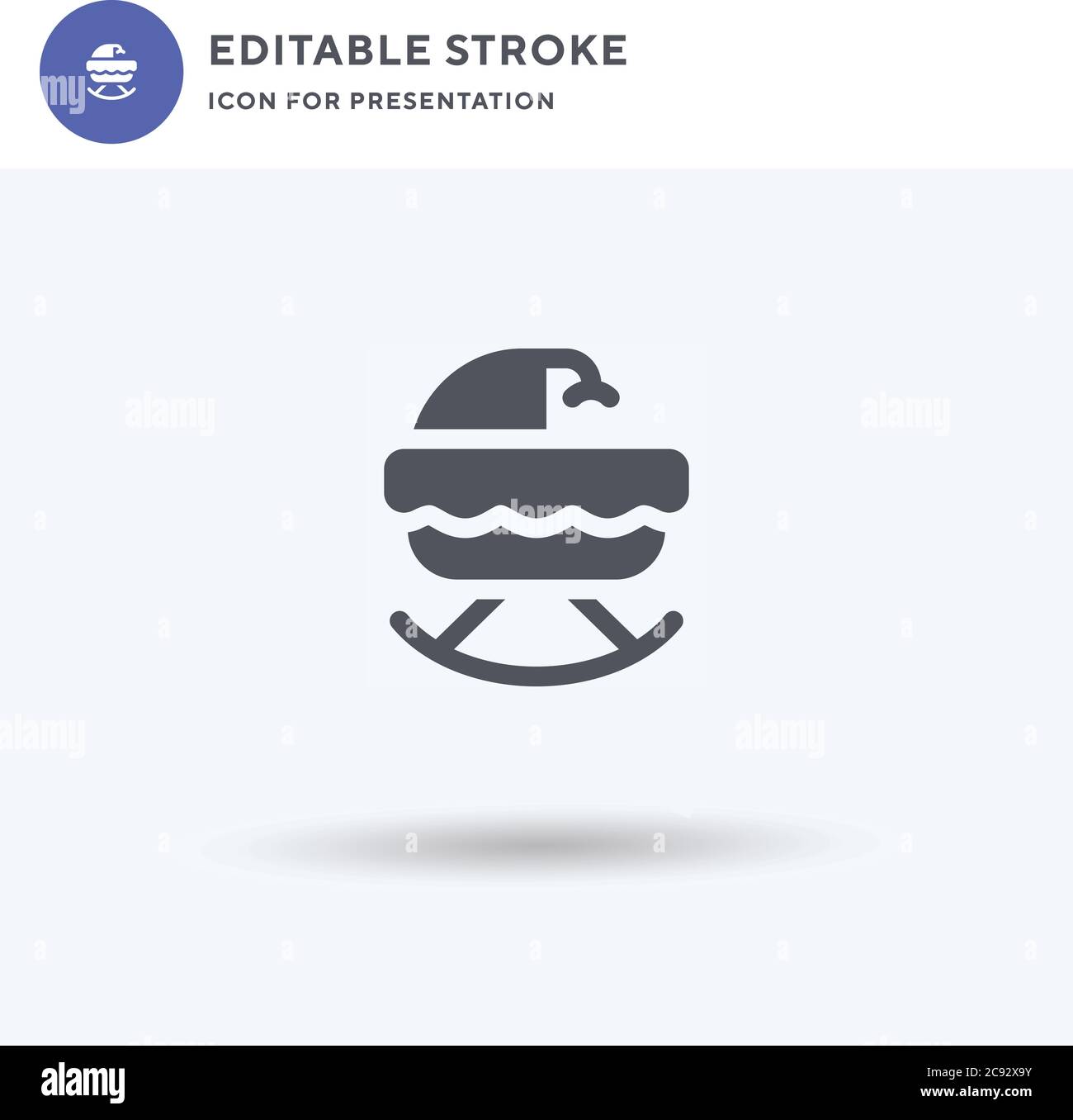 Cradle icon vector, filled flat sign, solid pictogram isolated on white ...