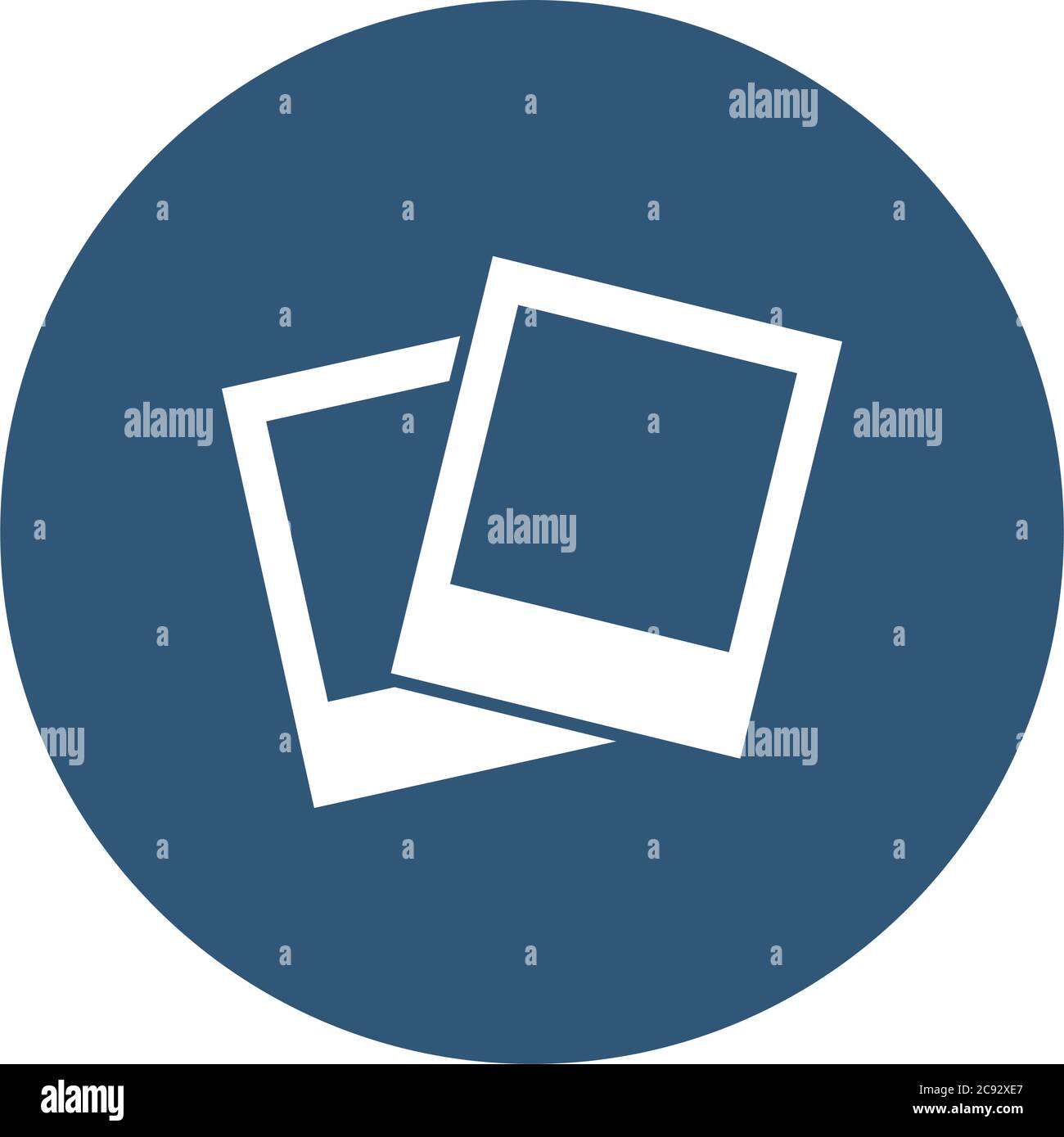 photo frames icon over white background, block style, vector ...