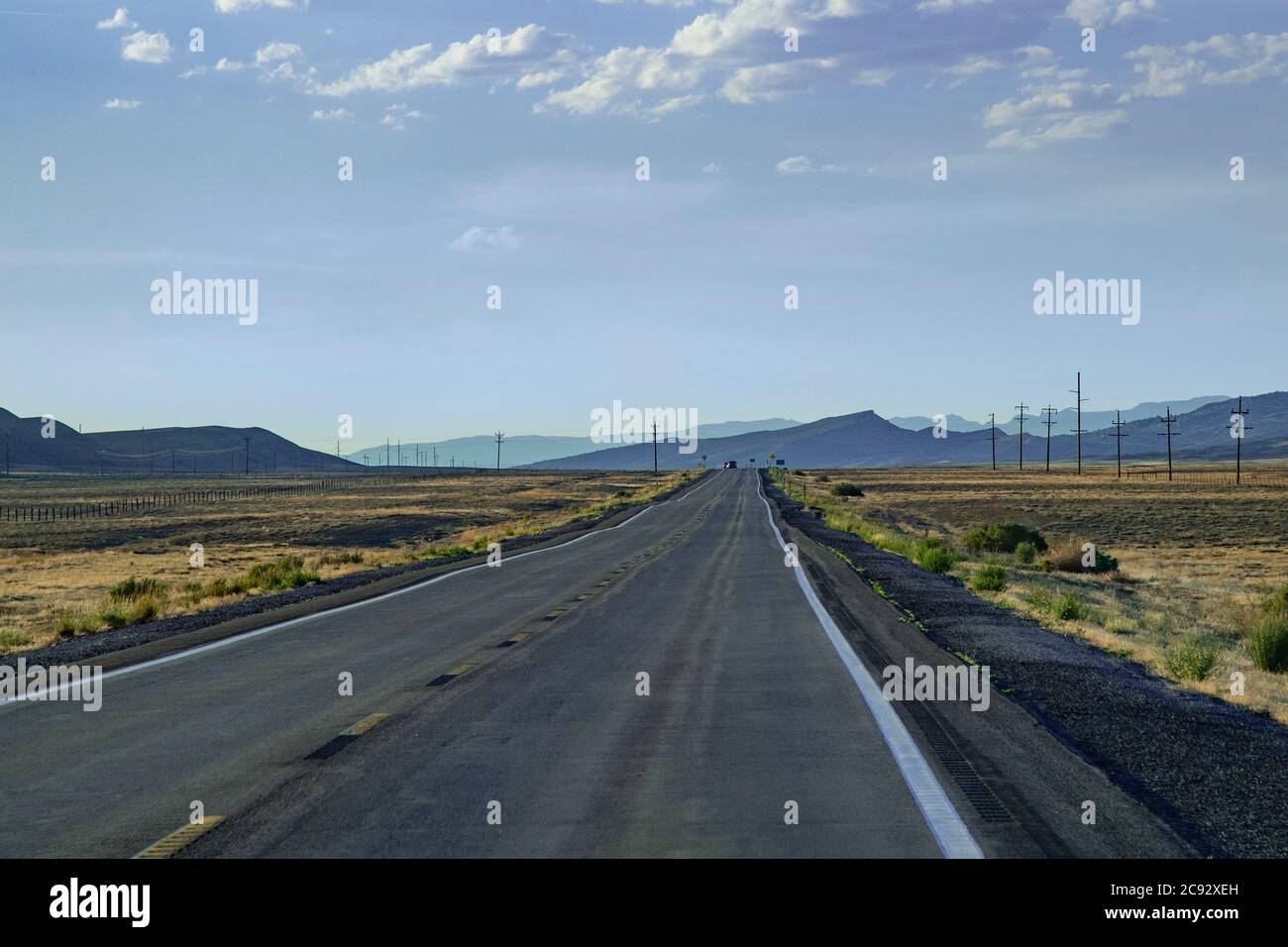 Long open highway, Utah USA Stock Photo - Alamy