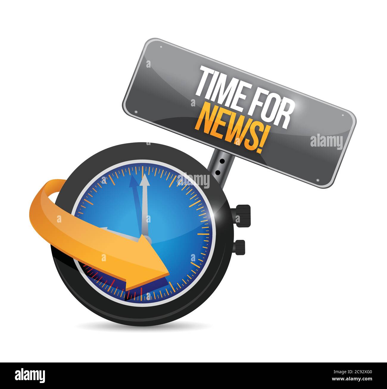 Time for news. illustration design over a white background Stock Vector ...