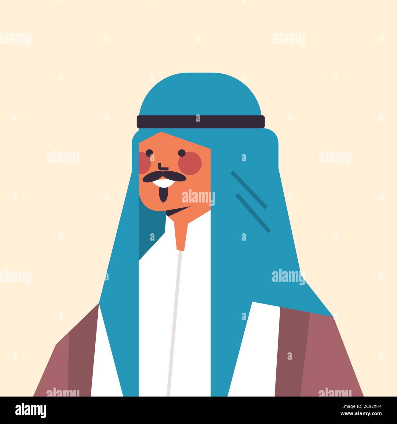 arabic man in traditional clothes smiling arab guy avatar male cartoon ...