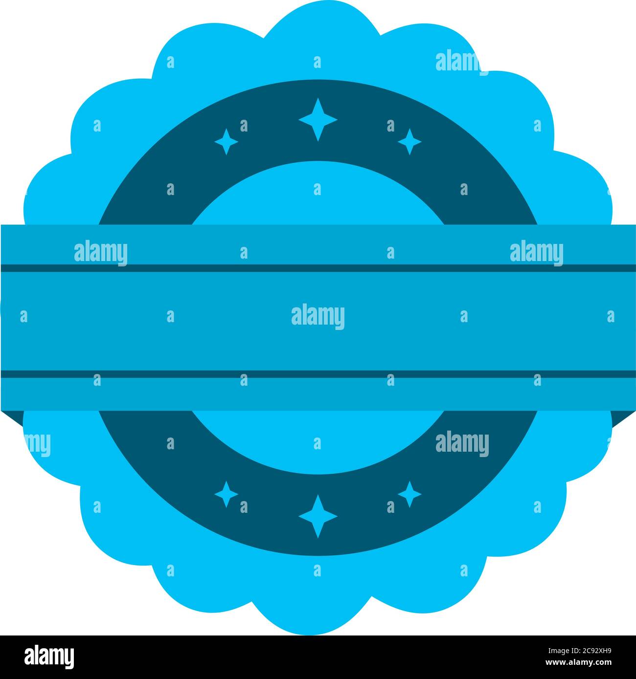 round sticker icon over white background, flat style, vector ...