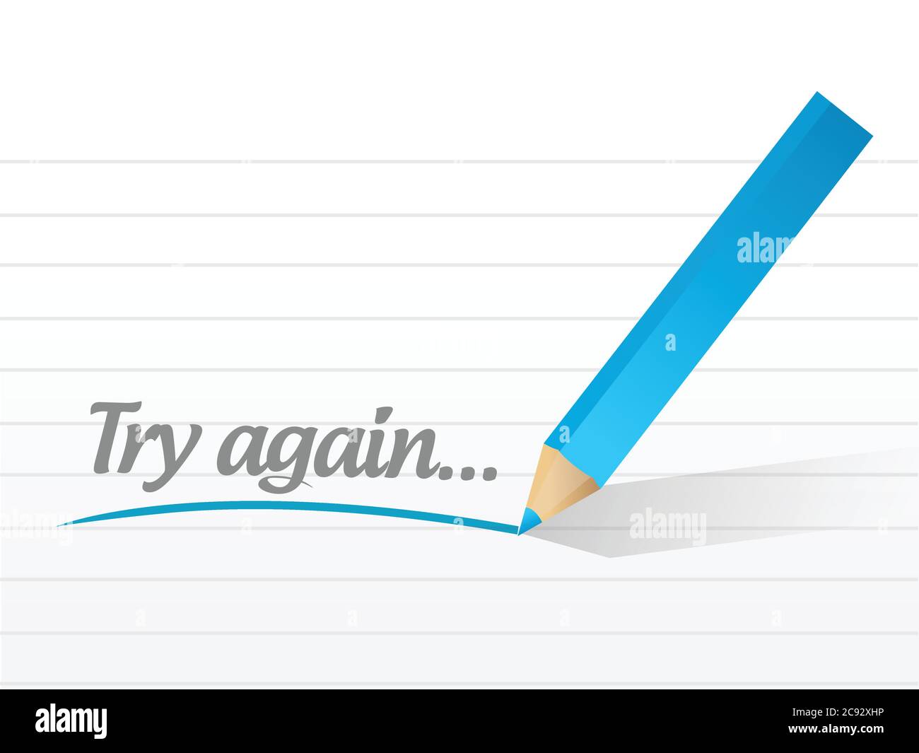 Try again message illustration design over a white background Stock ...
