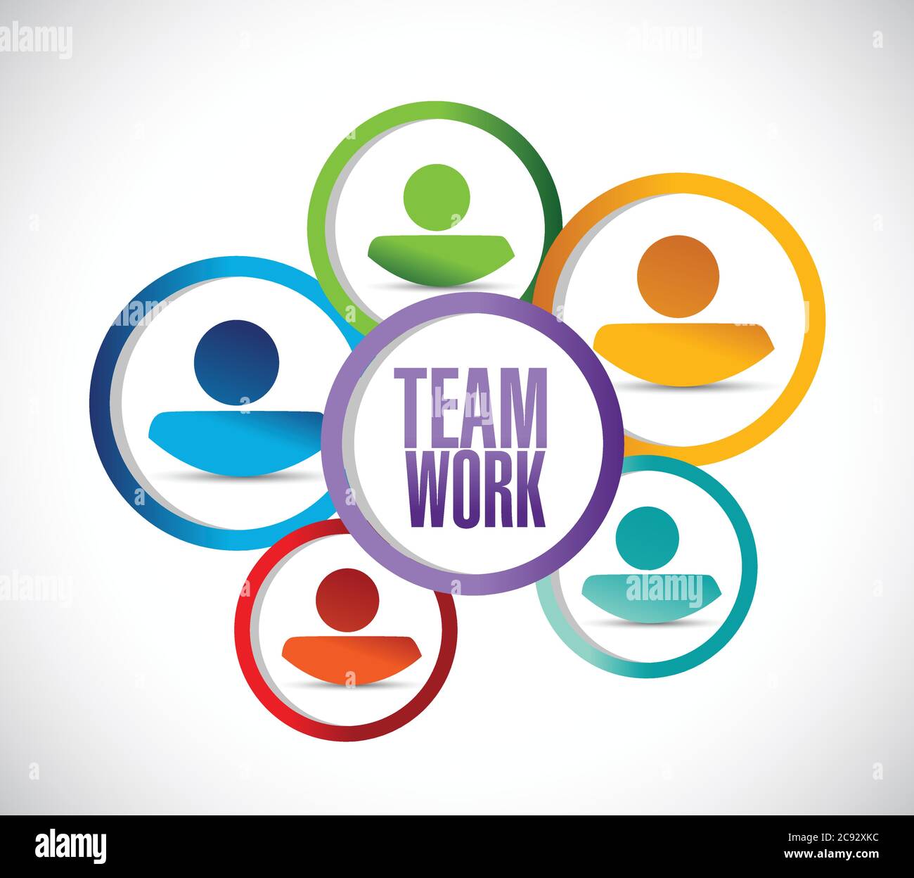 Teamwork people concept illustration design over a white background ...