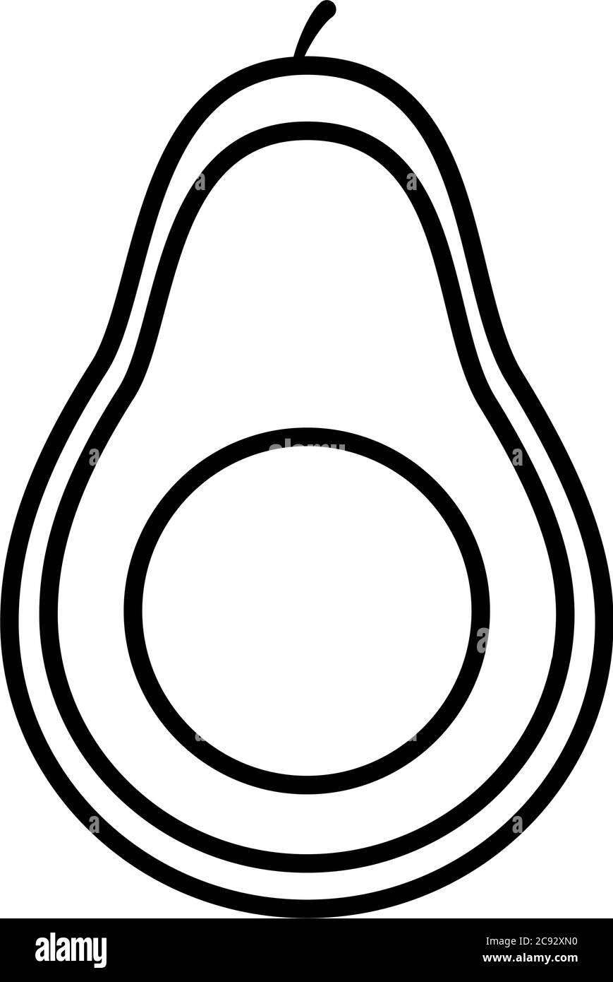 avocado line style icon design, Fruit healthy organic food sweet and ...