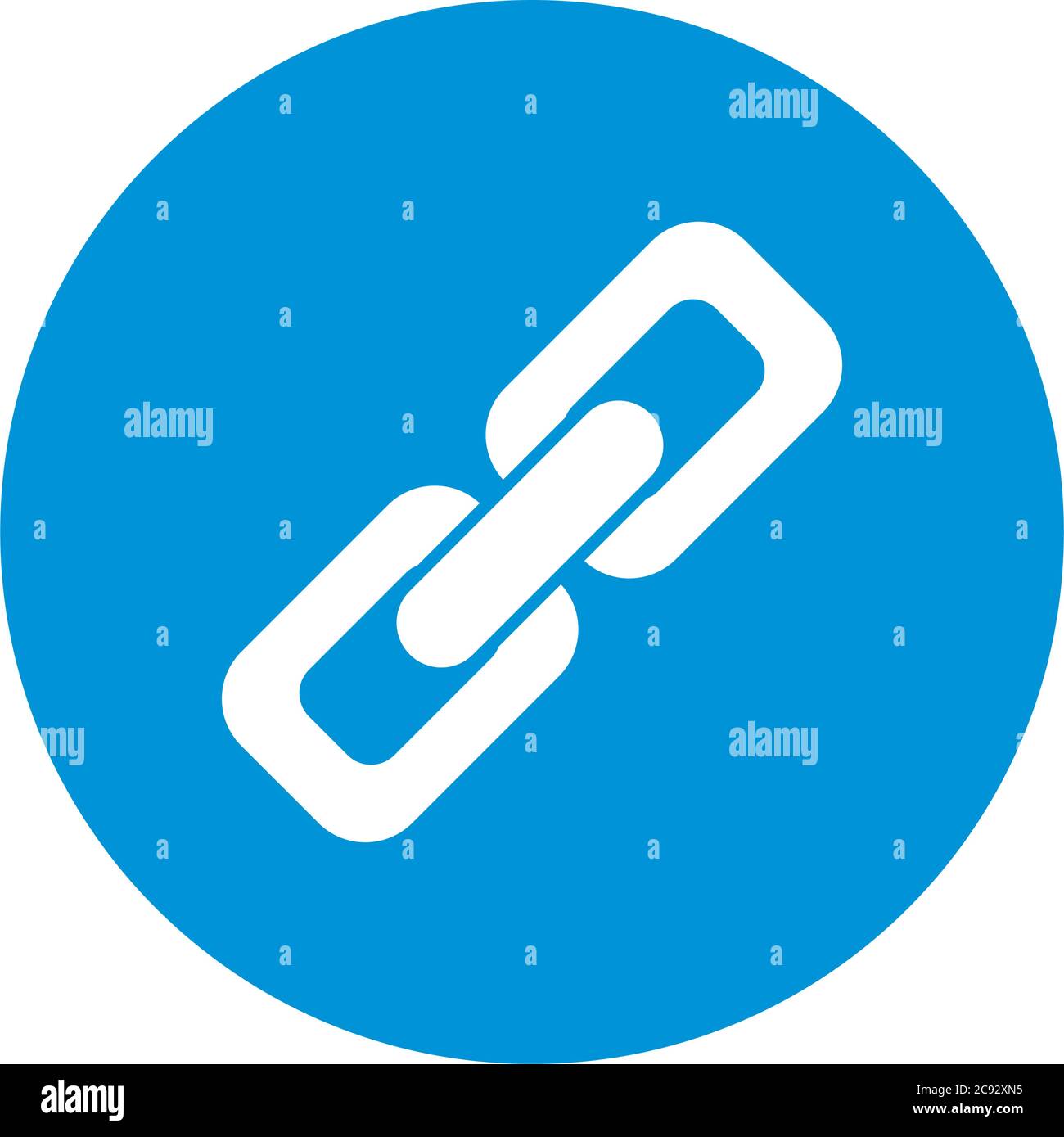 link symbol icon, chain icon over white background, block style, vector ...