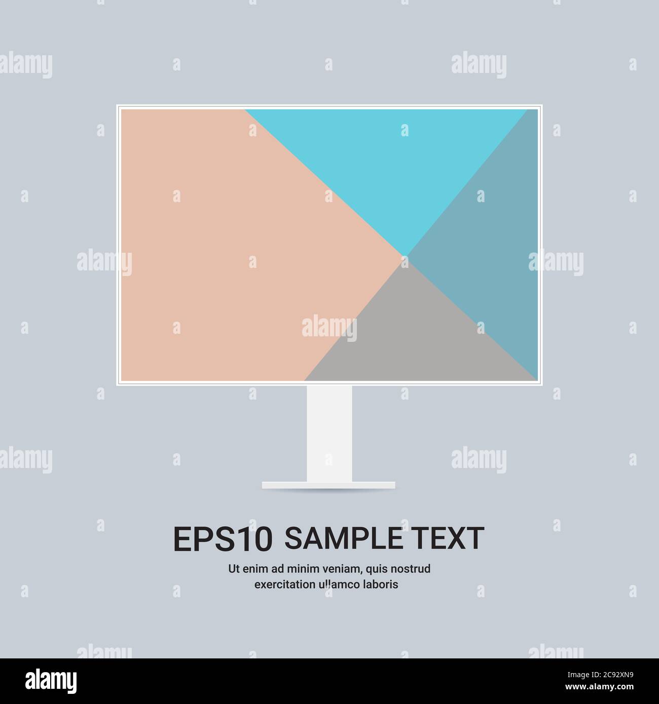 modern computer monitor colored screen realistic mockup gadgets and ...