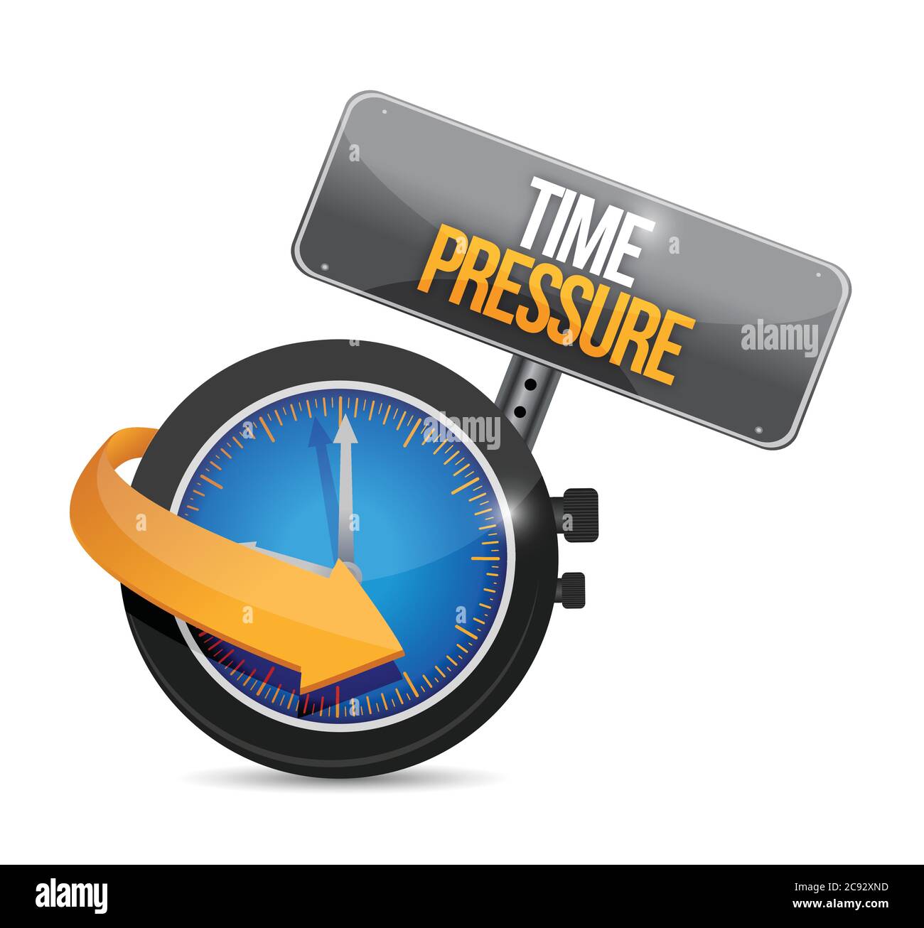 Time pressure illustration design over a white background Stock Vector ...