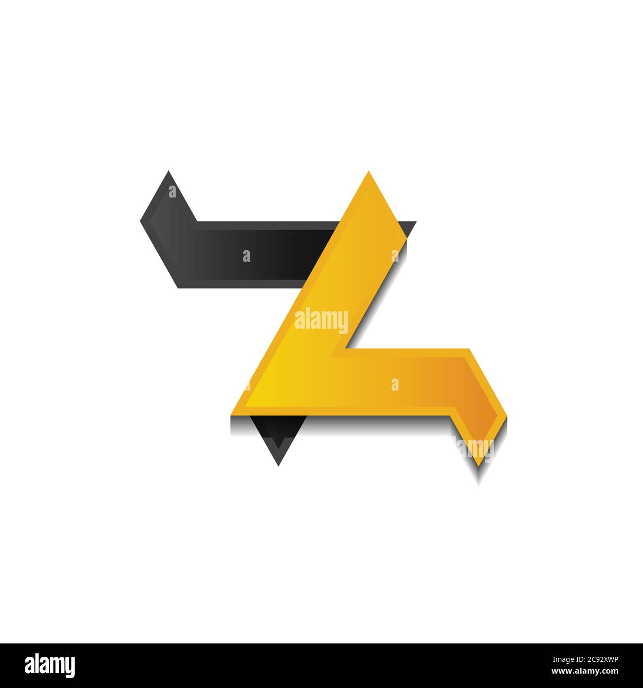 Simple Z letter abstract outline design logo vector. Line letter Z ...