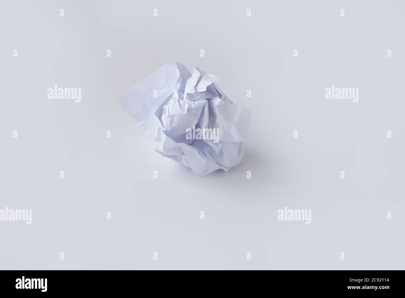 A clump of crumpled white paper on a white background. isolated Stock ...