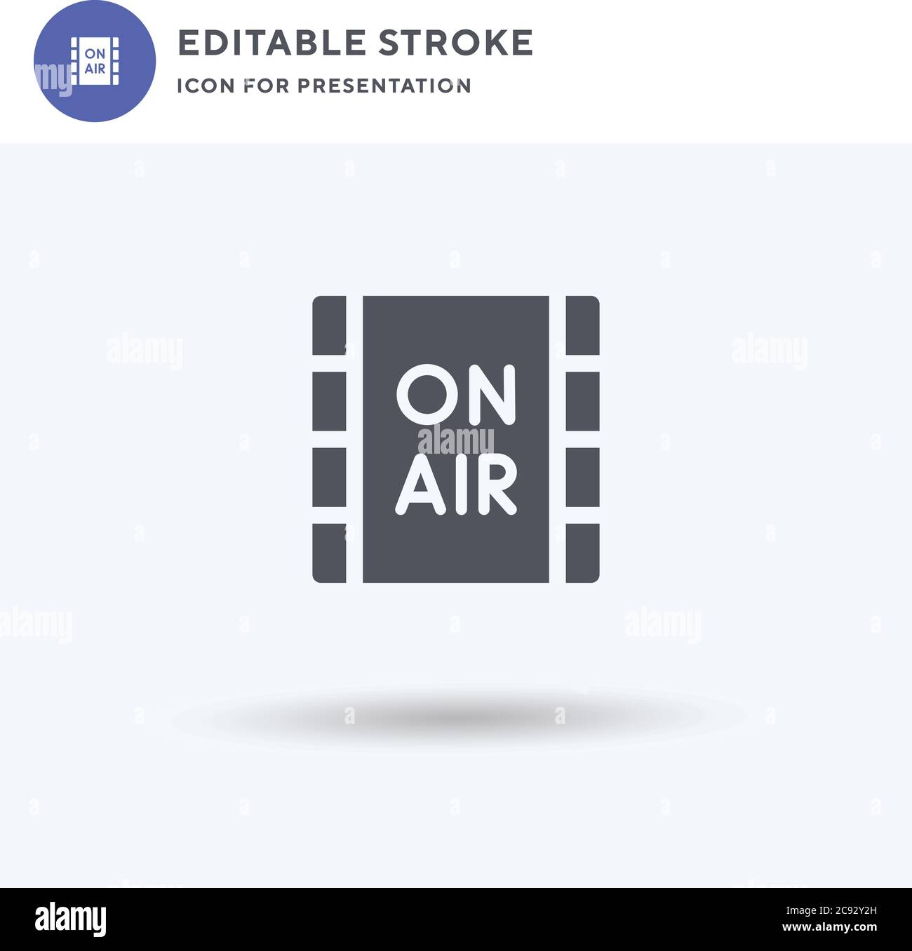 On Air icon vector, filled flat sign, solid pictogram isolated on white ...