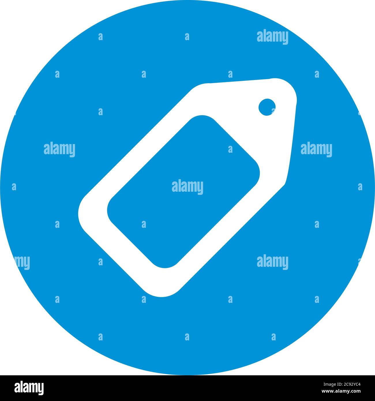 tag icon over white background, block style, vector illustration Stock ...
