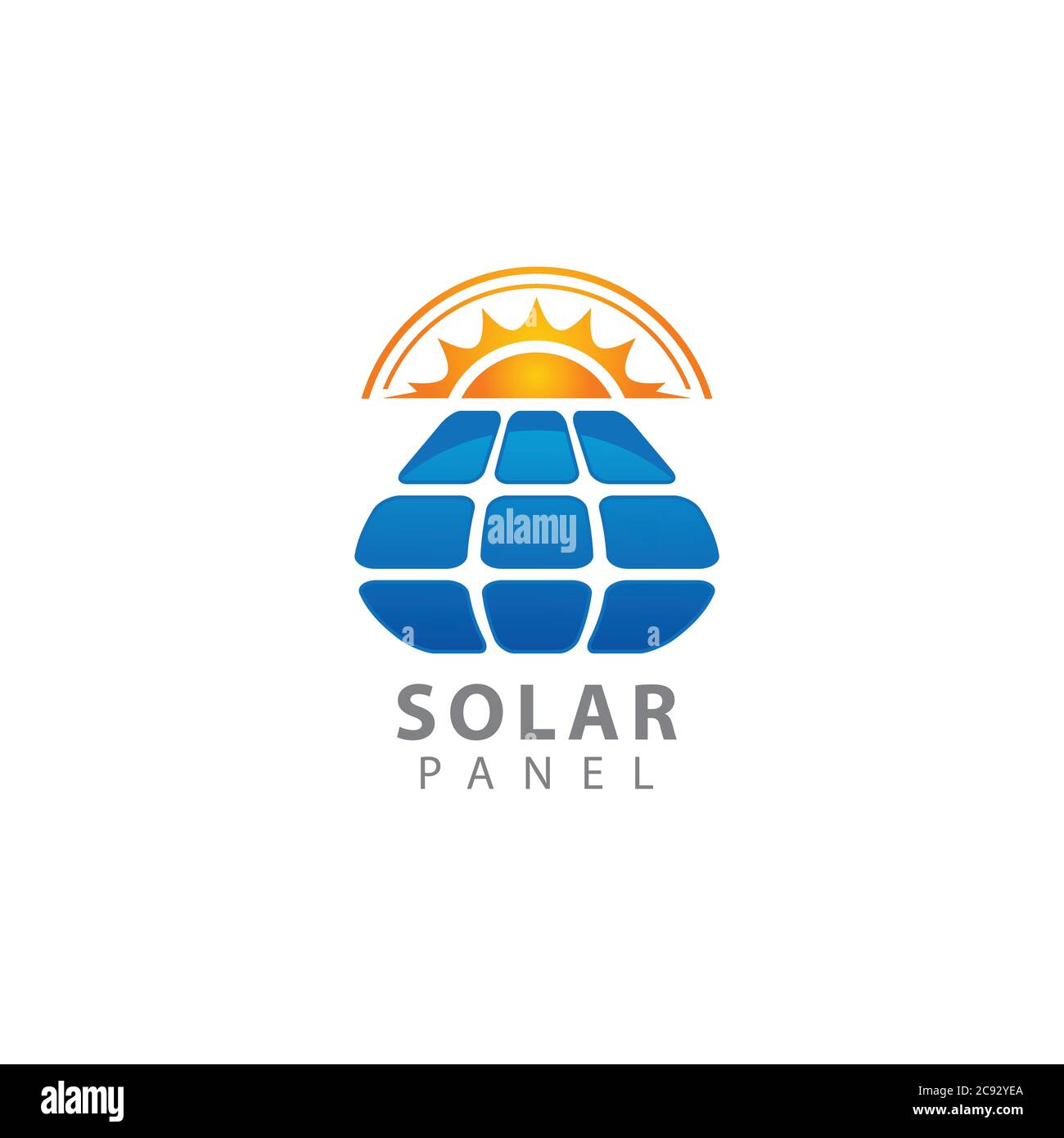 Solar panel logo isolated on white background. Solar panel icon simple ...