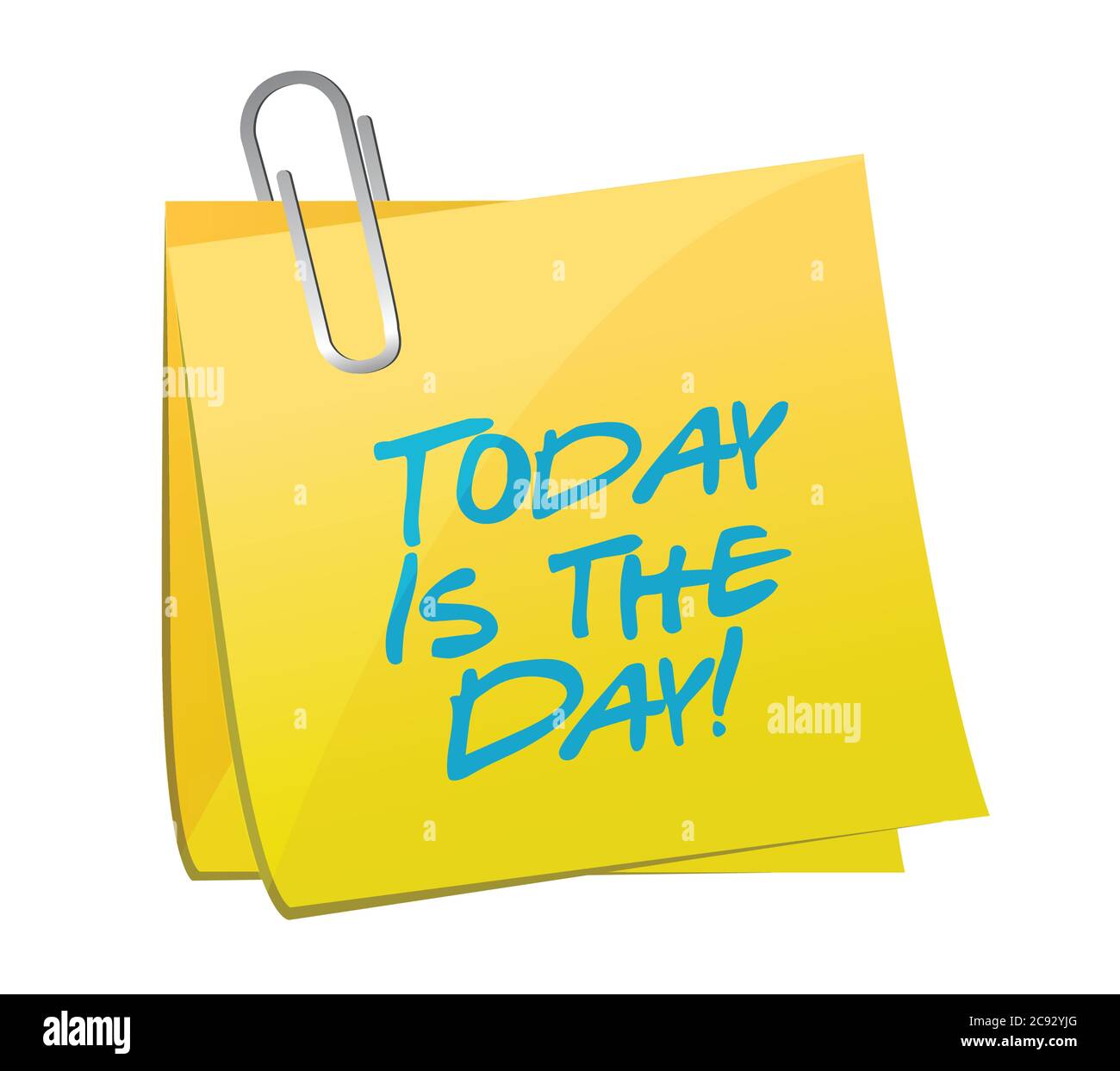 Today is the day post yellow illustration design over a white ...