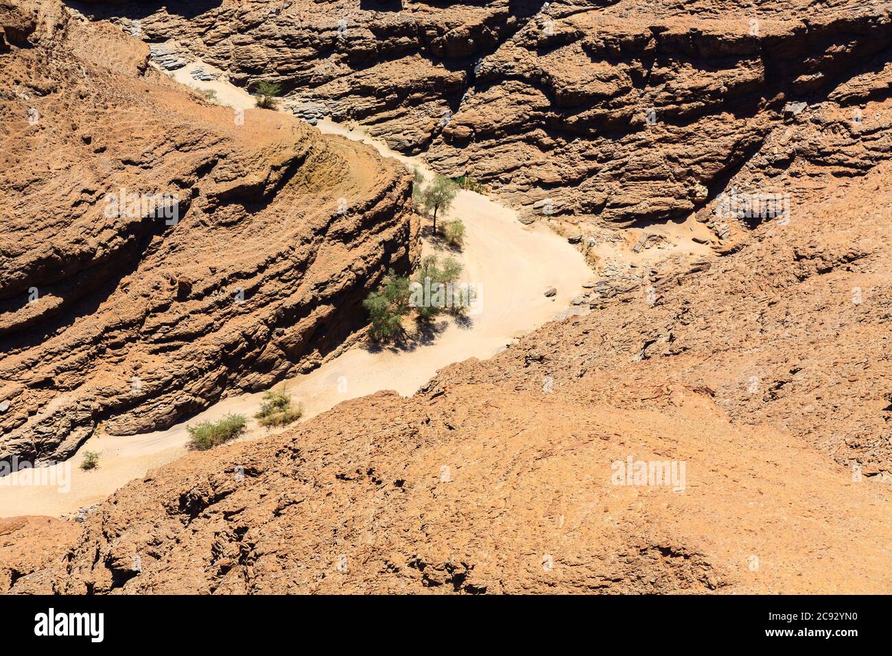Aerial view canyon sand dunes africa namib desert hi-res stock ...