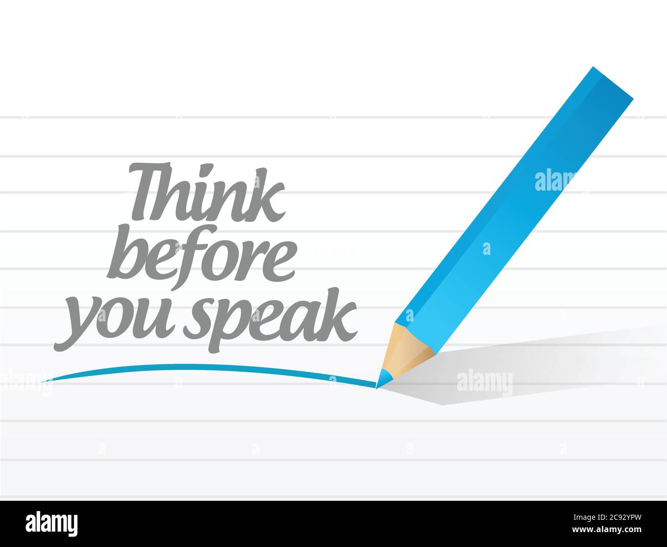 Think before you speak hi-res stock photography and images - Alamy