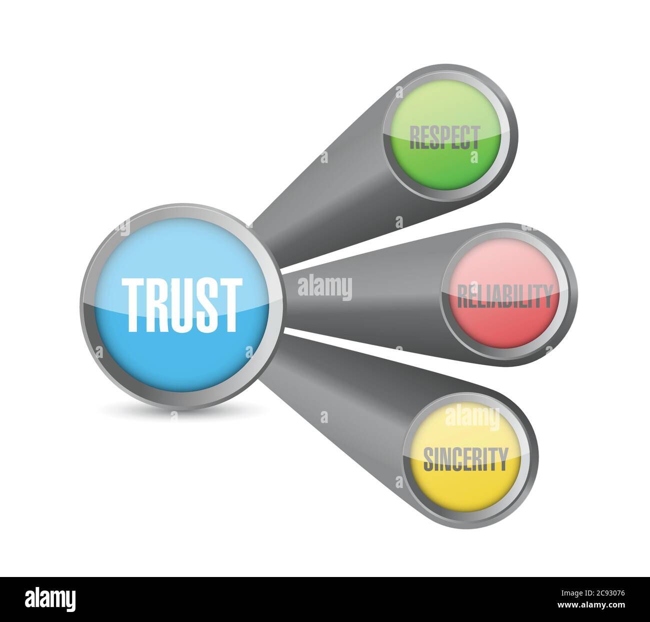 Trust link diagram illustration design over a white background Stock ...