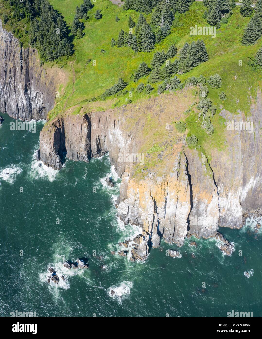 The cold water of the Pacific Ocean meets the rugged yet beautiful ...