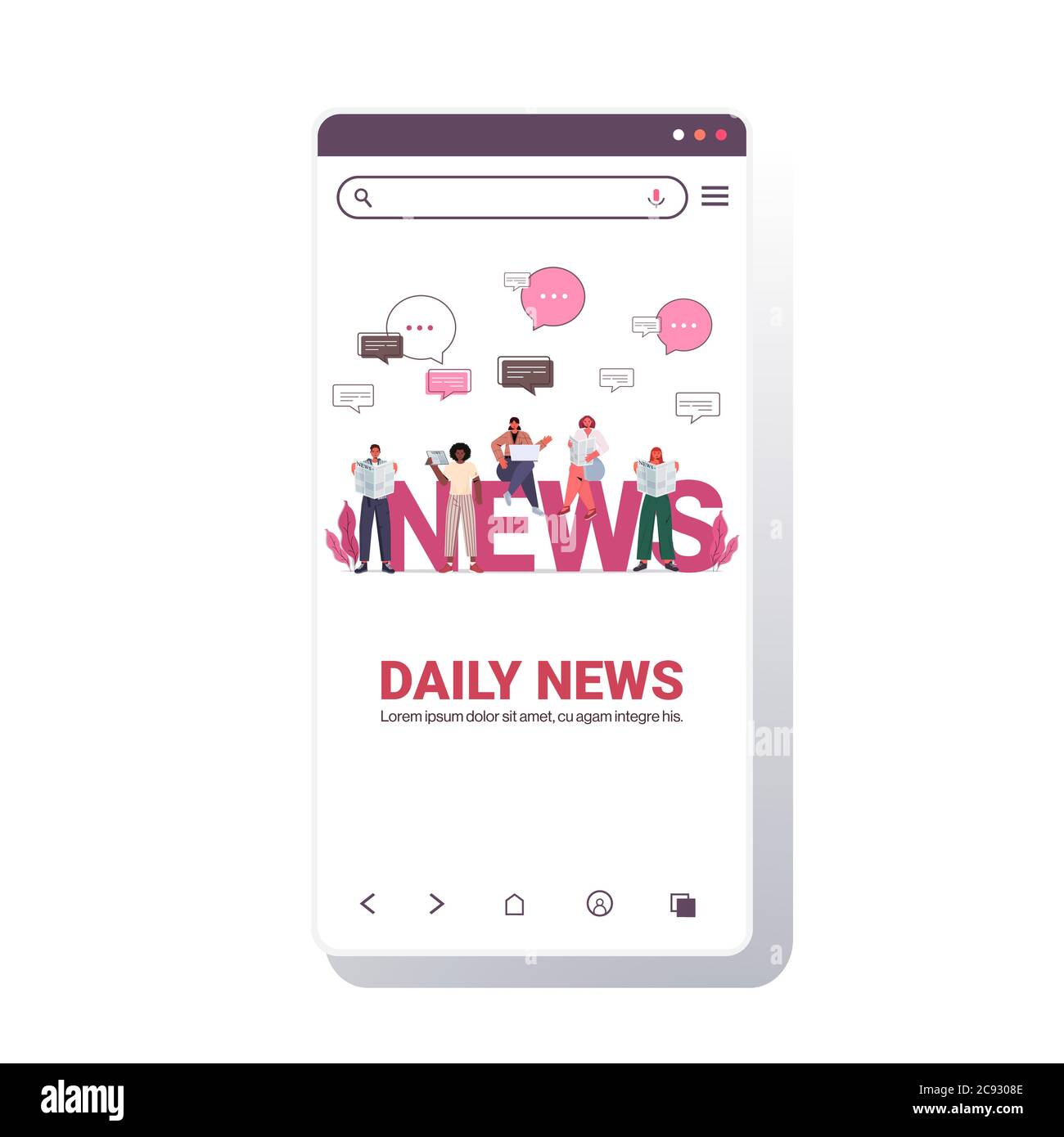 Discussing latest news business Stock Vector Images - Alamy