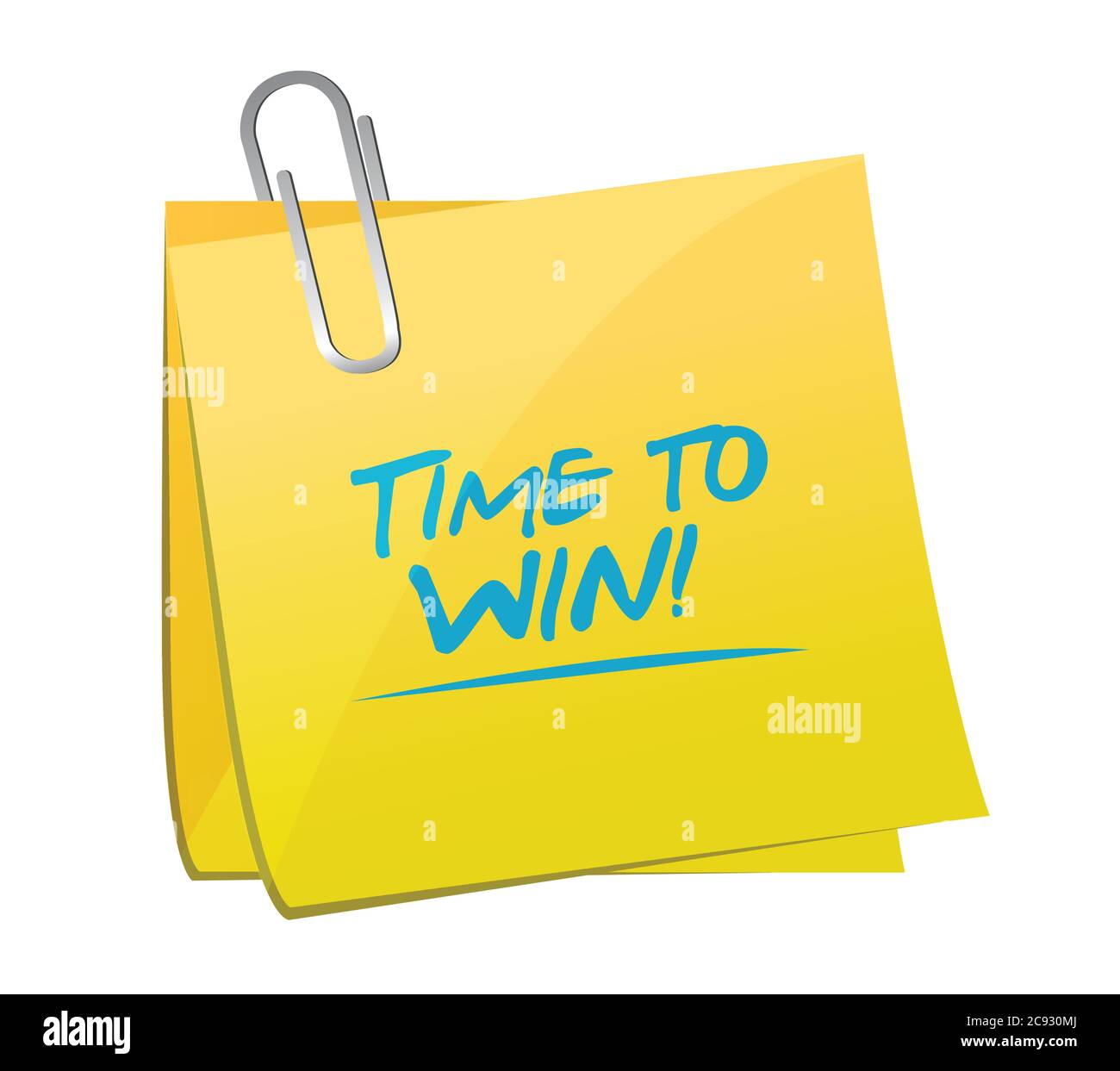Time to win memo illustration design over a white background Stock ...