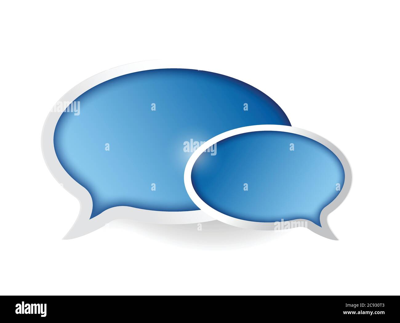 Communication bubble illustration design over a white background Stock ...