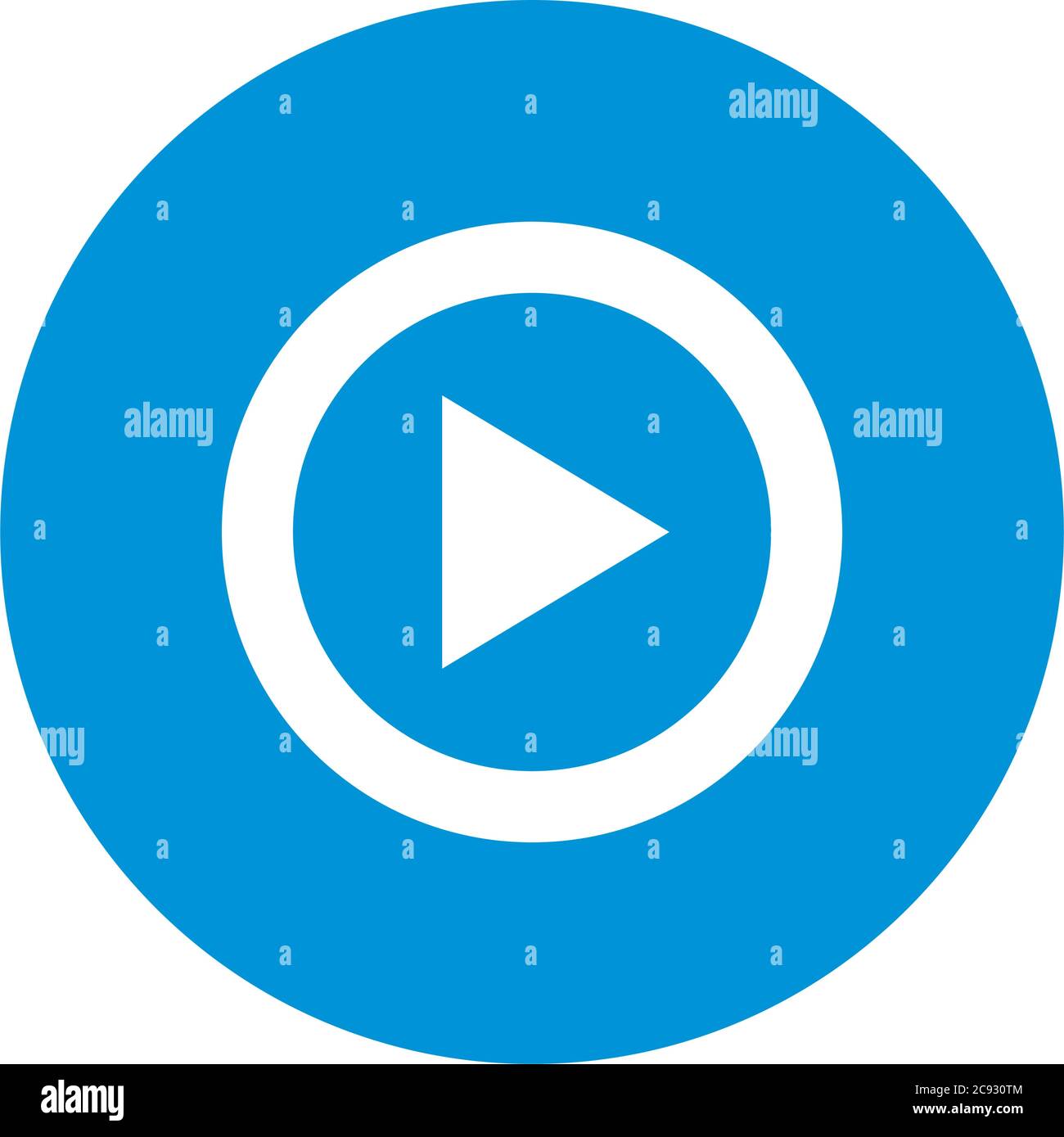 play button icon over white background, block style, vector ...