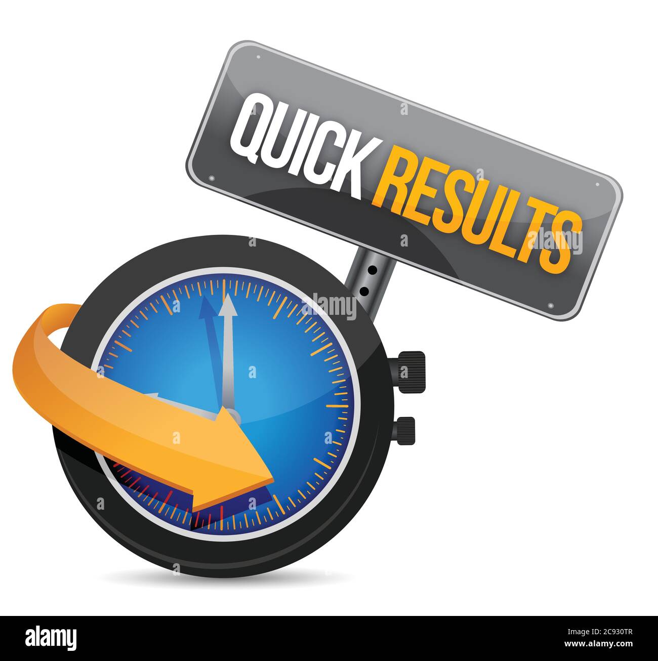 Quick results time watch illustration design over a white background ...