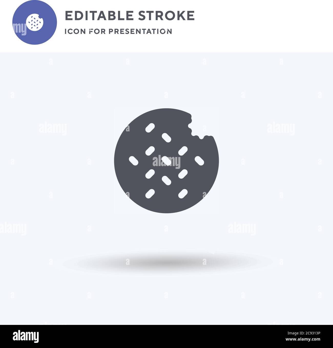 Crispy icon vector, filled flat sign, solid pictogram isolated on white ...