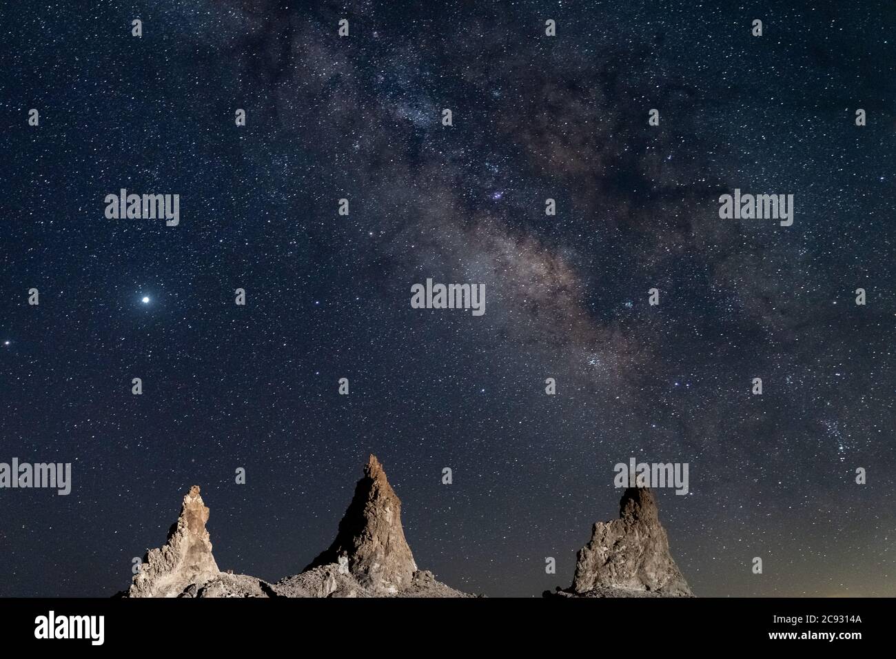 Milky Way above Trona Pinnacles, California Stock Photo - Alamy