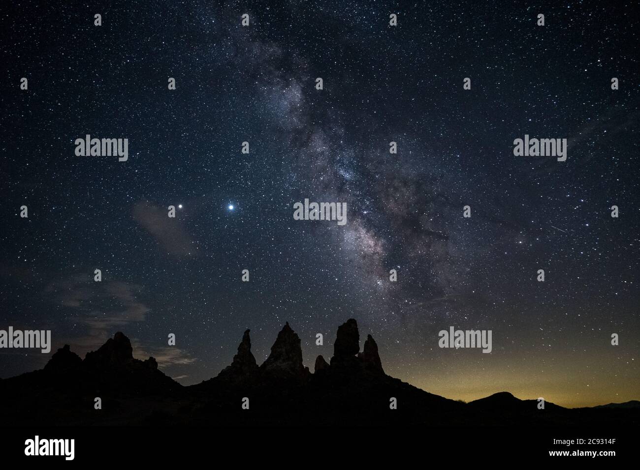 Milky Way above Trona Pinnacles, California Stock Photo - Alamy