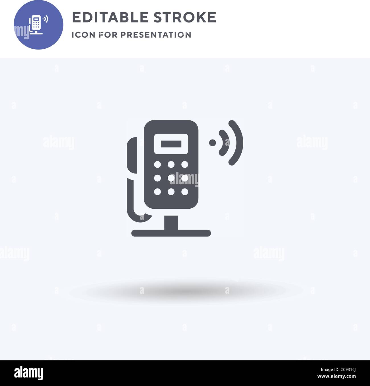 Public Phone icon vector, filled flat sign, solid pictogram isolated on ...