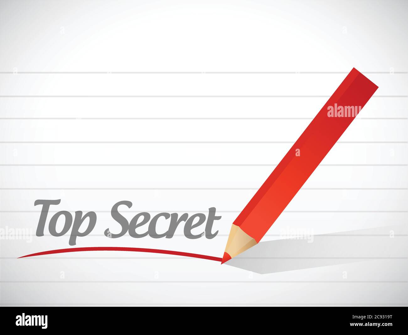 Top secret message written over a paper background Stock Vector Image ...