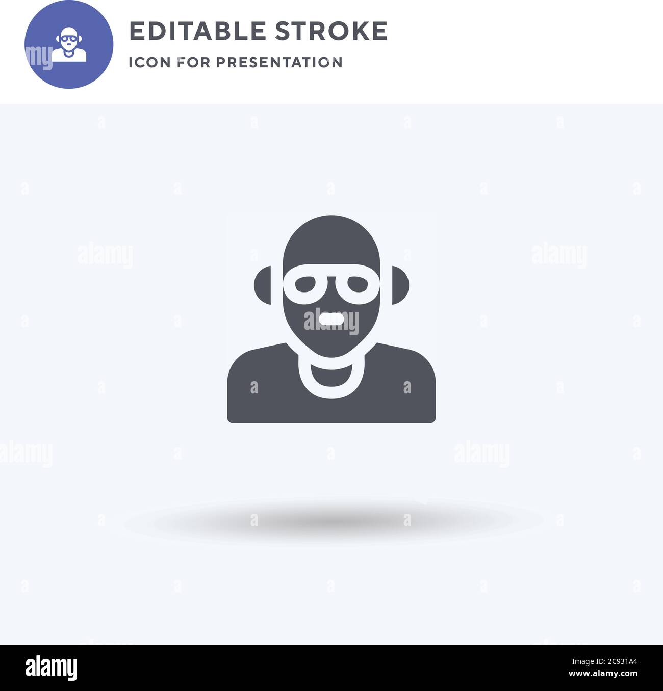 Bodyguard icon vector, filled flat sign, solid pictogram isolated on ...