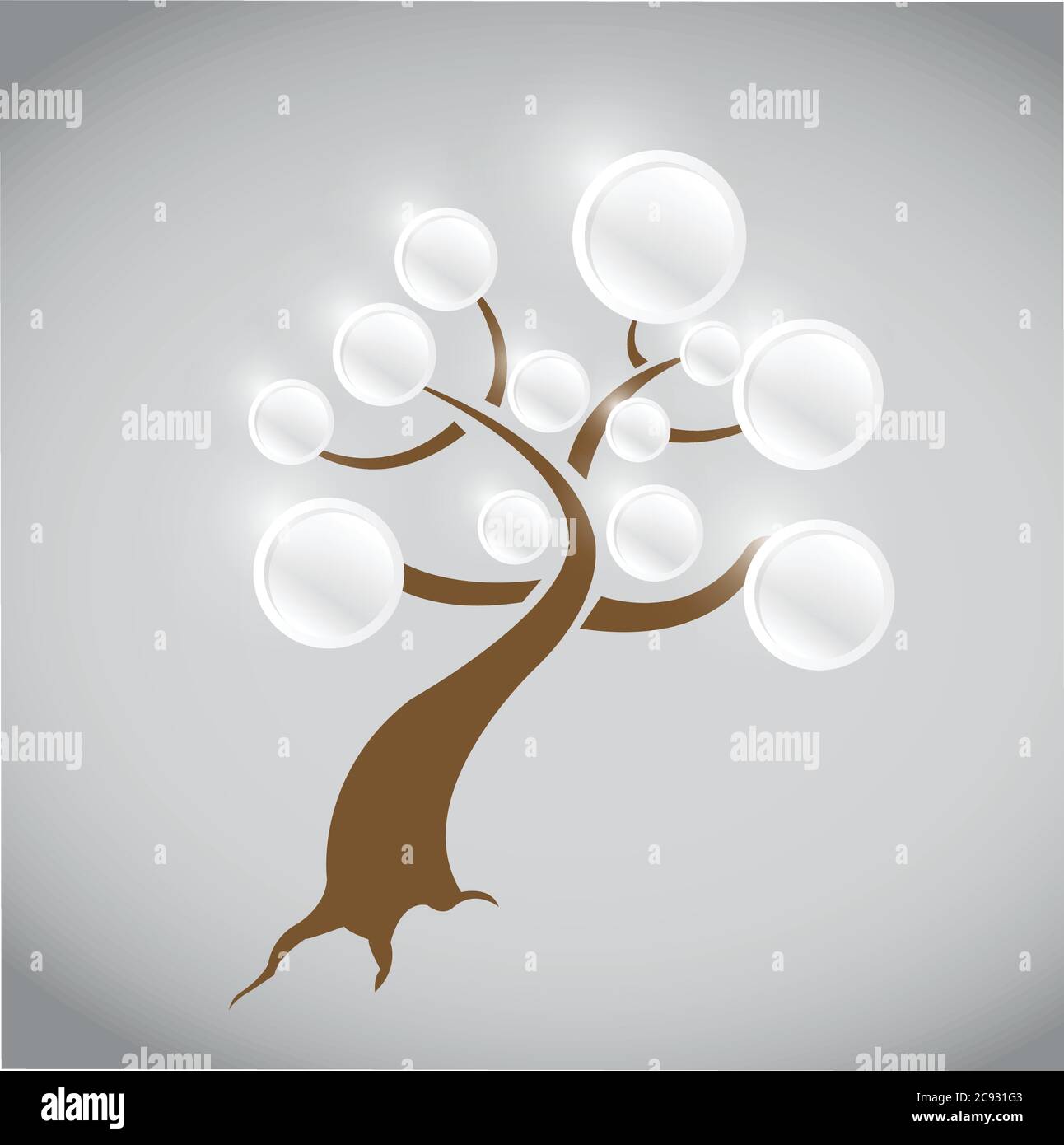 Info tree illustration design over a grey background Stock Vector Image ...