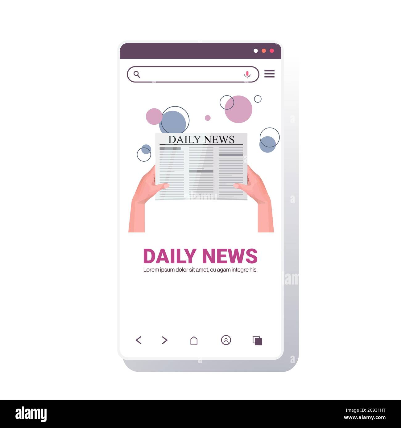 human hands holding newspaper reading daily news press mass media chat ...