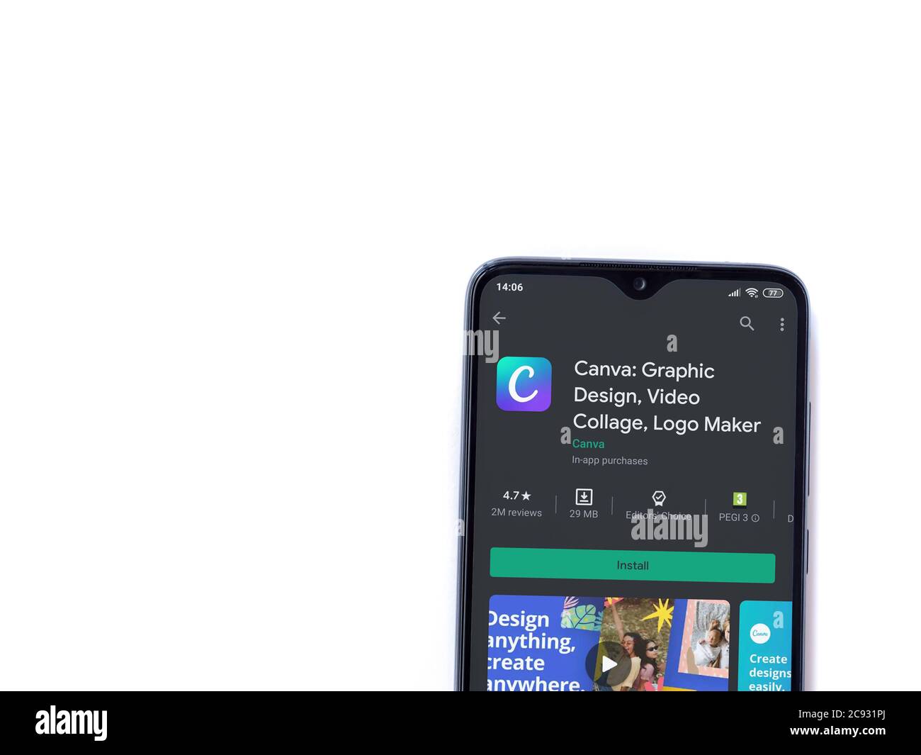 Lod, Israel - July 8, 2020: Canva - Graphic Design app play store page ... Lod, Israel - July 8, 2020: Canva - Graphic Design app play store page ...