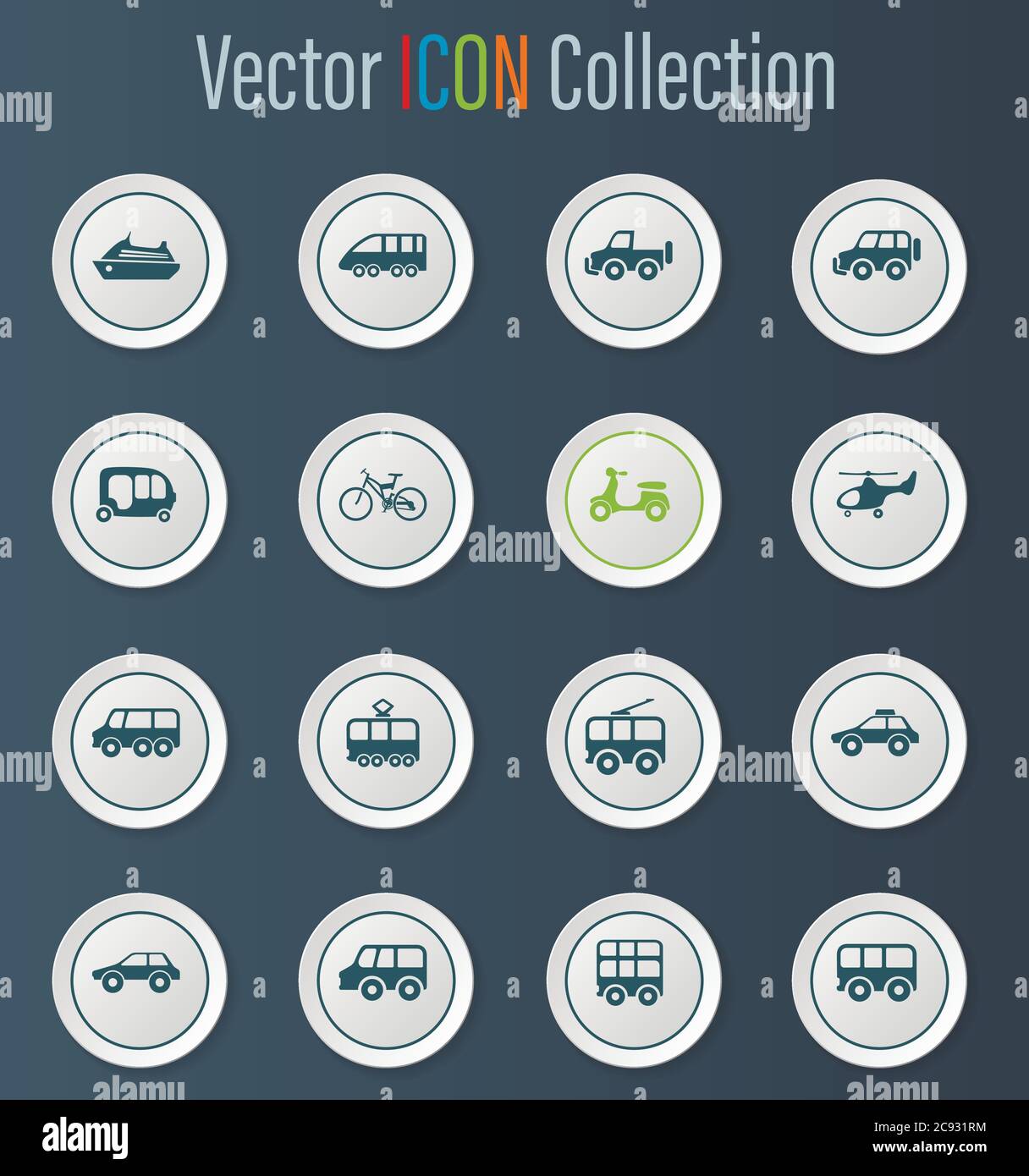 Public transport icons set Stock Vector Image & Art - Alamy
