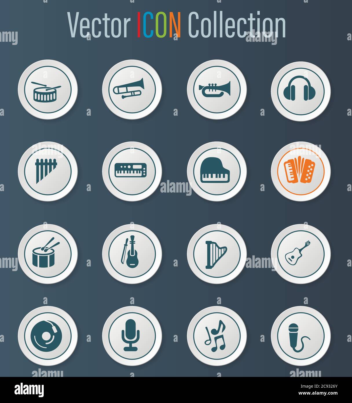 Music icons set Stock Vector Image & Art - Alamy