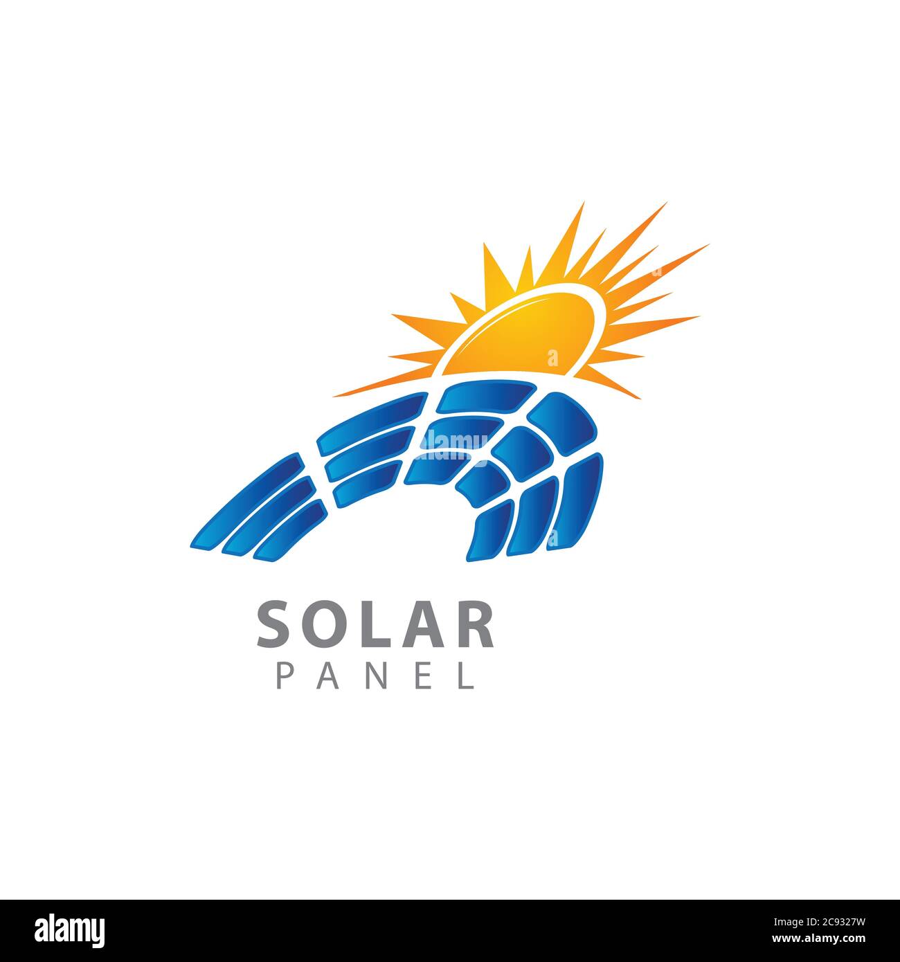 Solar panel logo isolated on white background. Solar panel icon simple ...