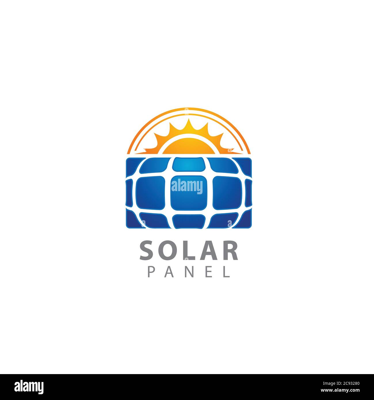 Solar panel logo isolated on white background. Solar panel icon simple ...