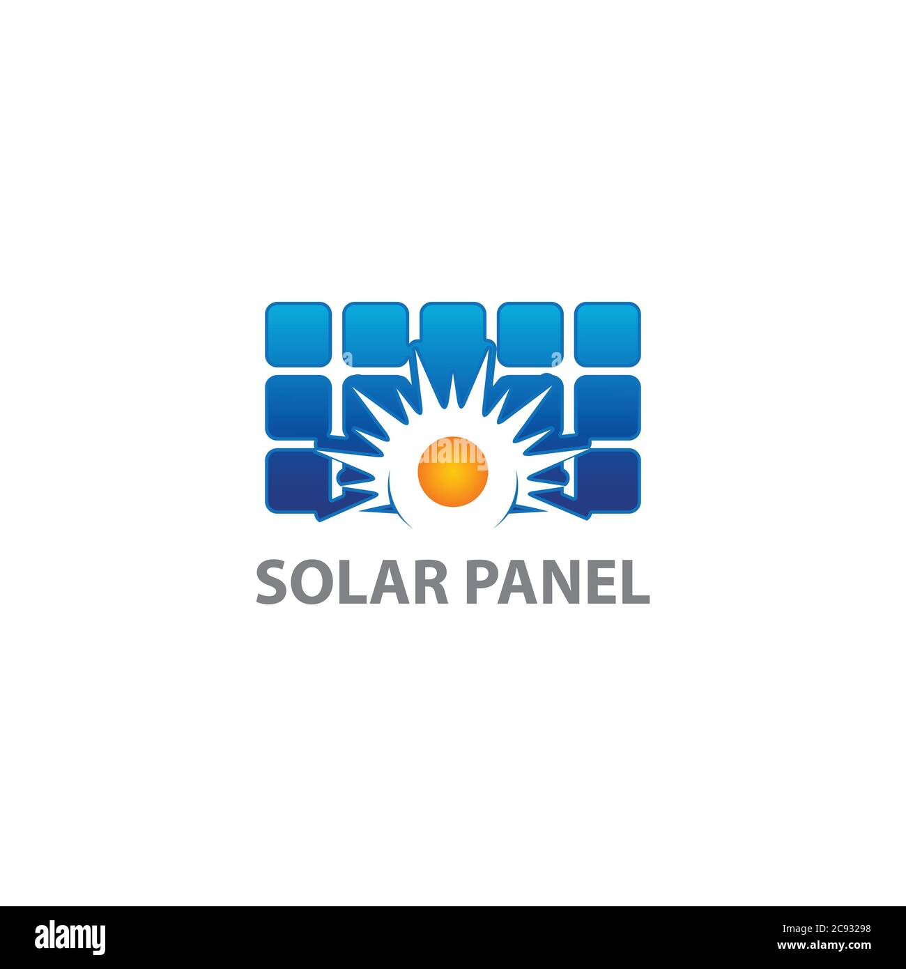 Solar panel logo isolated on white background. Solar panel icon simple ...
