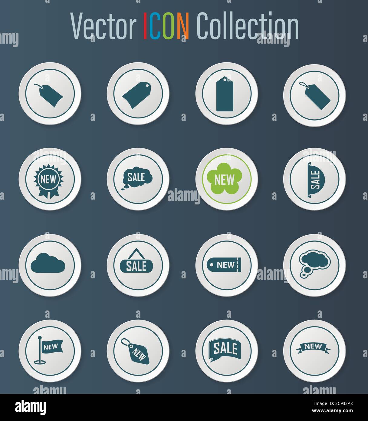 New stiker and label set icons Stock Vector Image & Art - Alamy