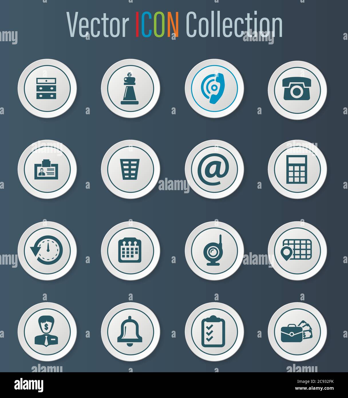 Office icons set Stock Vector Image & Art - Alamy