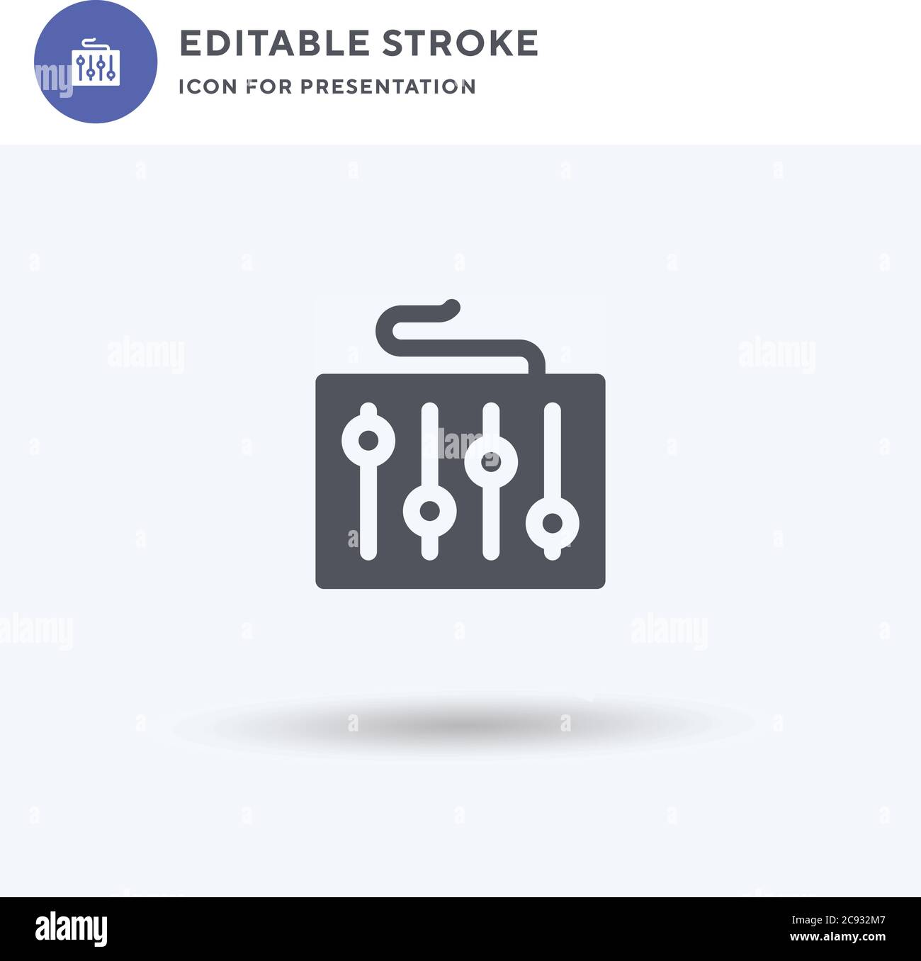 Mixer icon vector, filled flat sign, solid pictogram isolated on white ...