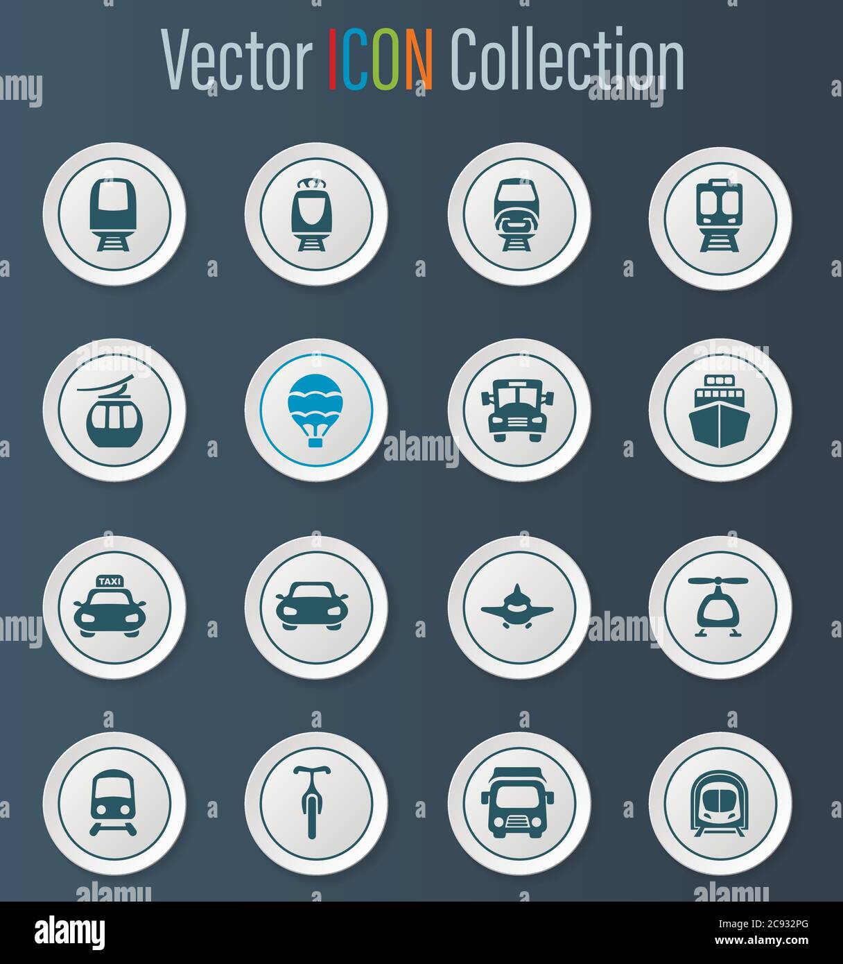 Public transport icons set Stock Vector Image & Art - Alamy