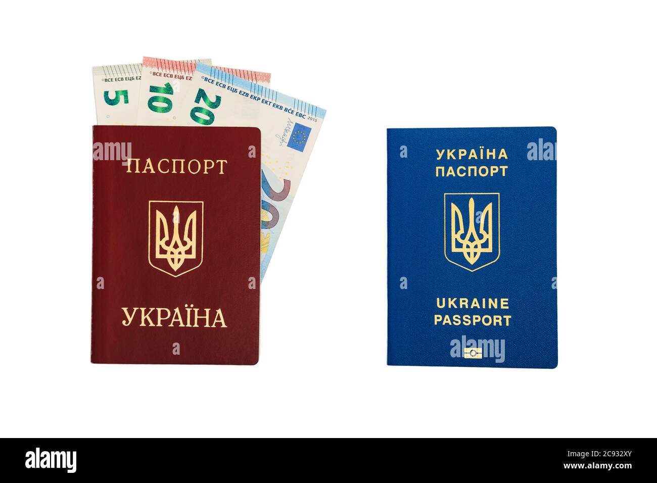 New ukrainian blue international biometric passport with identification ...
